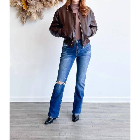 Astr | Jackets & Coats | New Astr Aviana Vegan Leather Bomber Jacket In ...